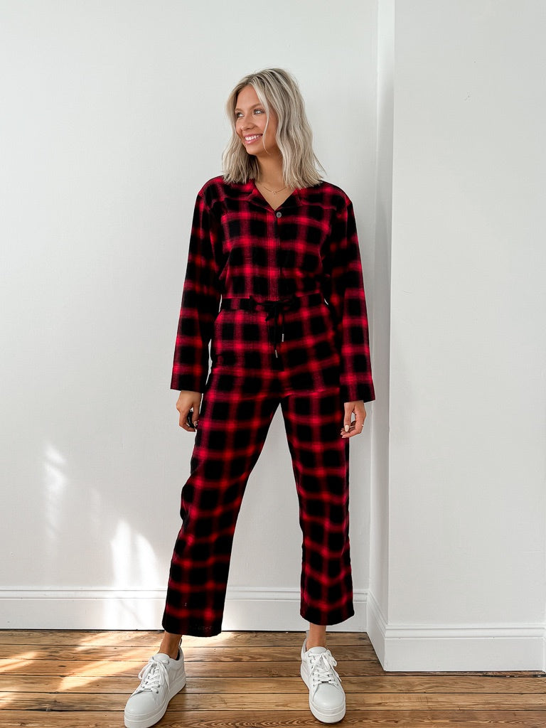 Lexi Jumpsuit - Sunset Plaid – Flutter